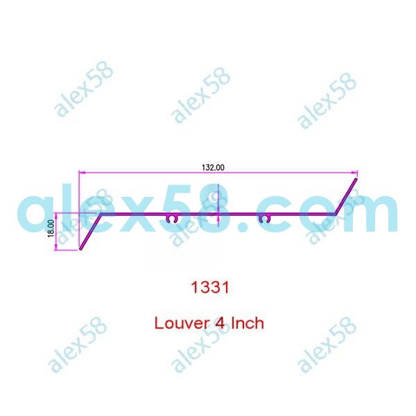 1331, Louver aluminium, jalusi 4 inch, lubang angin, louver 4 inch ...